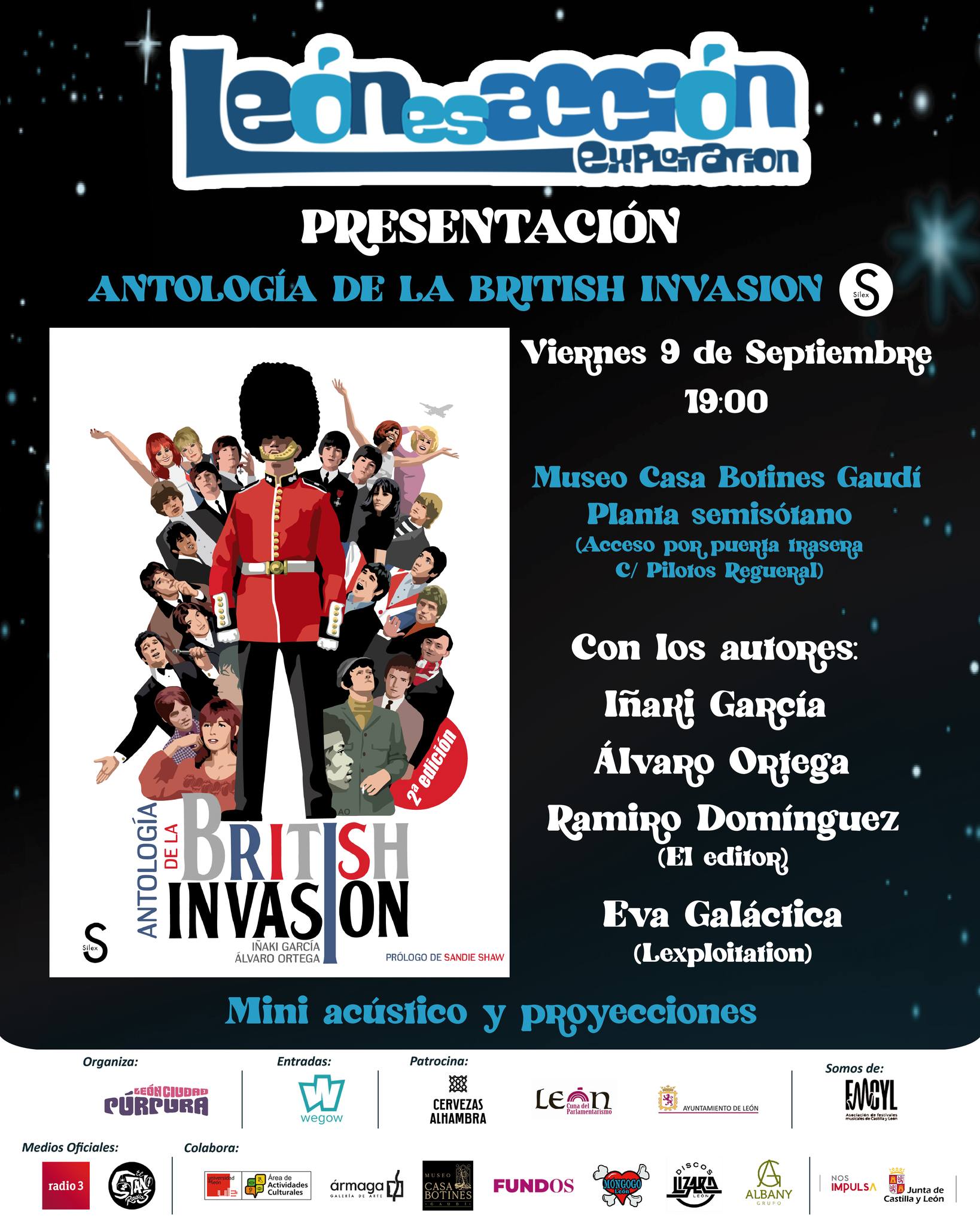 Antologia de la british invasion cartel - Museo Casa Botines Gaudí